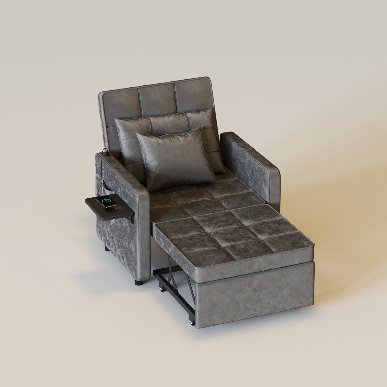 Sofa Bed Chair with Wing Table and USB Ports Outlet – Vabches